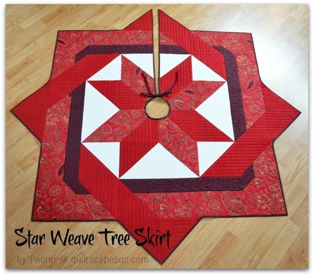 Star Weave Tree Skirt PDF Pattern - Etsy