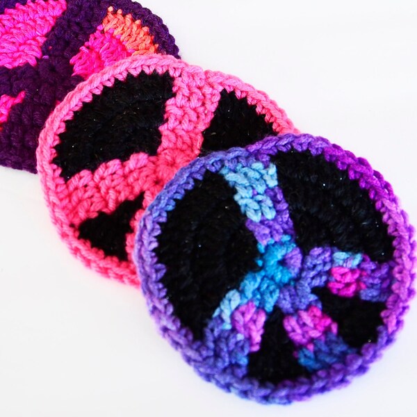 Crochet Peace Sign - Etsy