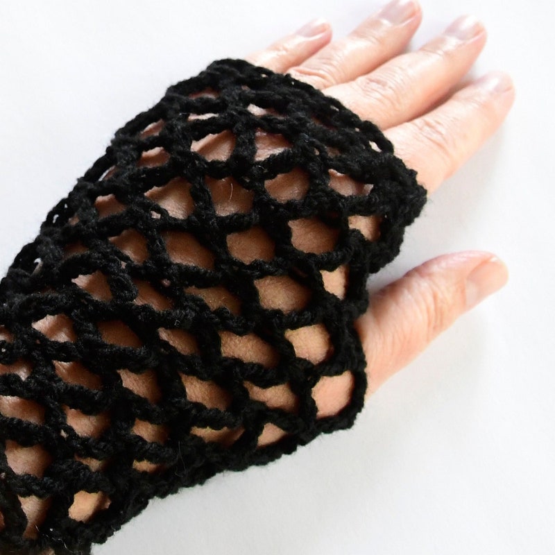 Fishnet Gloves Black - Etsy