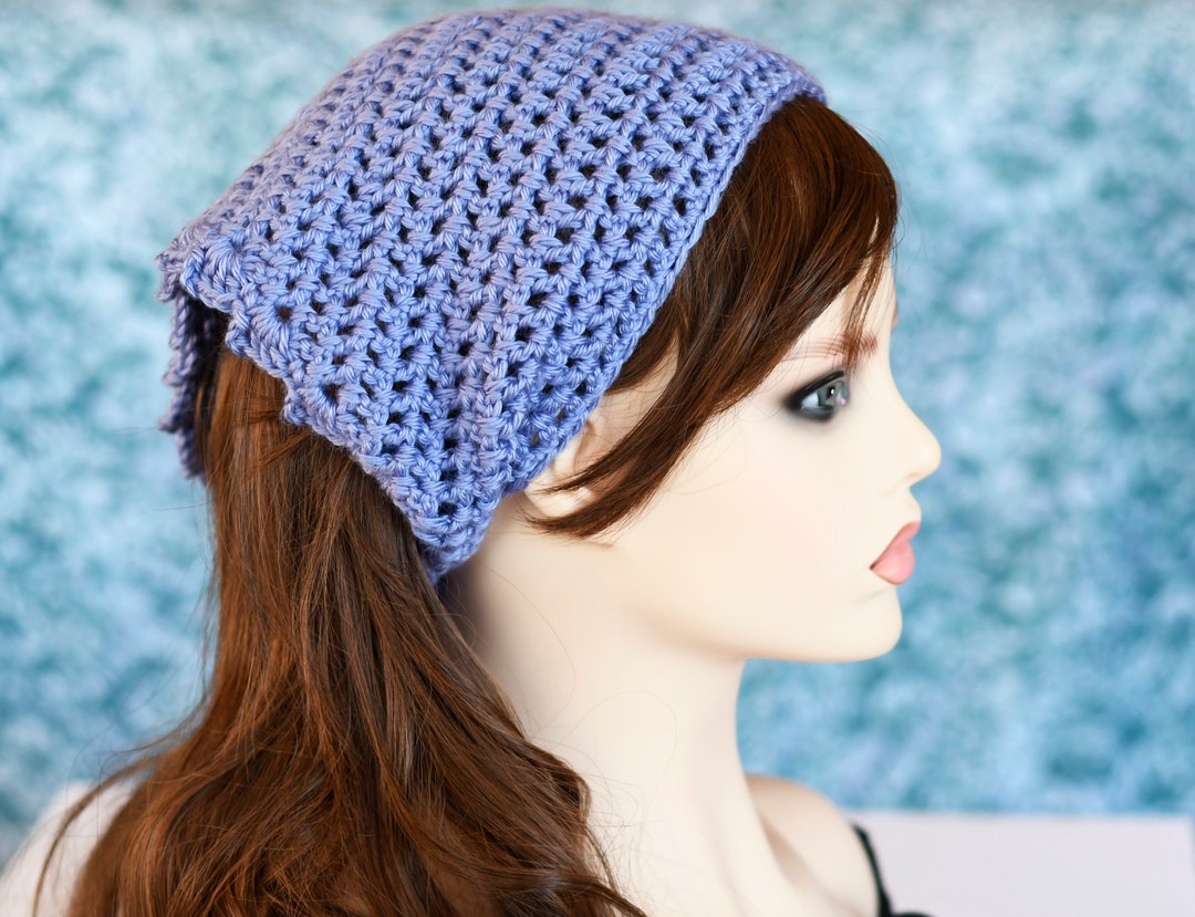 Custom Crochet Mesh Bandana, High Quality Crochet Bandana, Boho Open ...