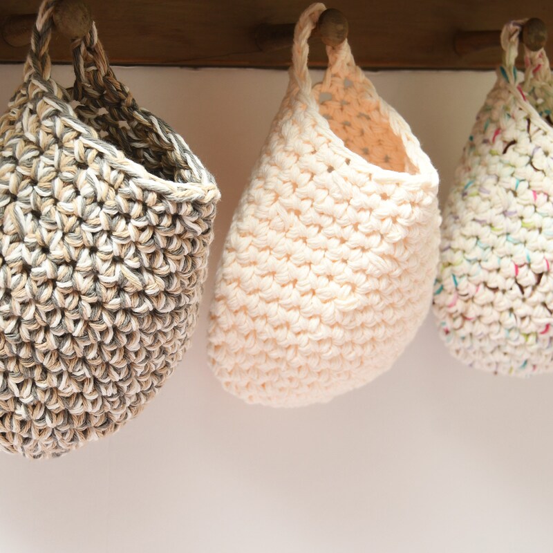 Knit Hanging Basket - Etsy