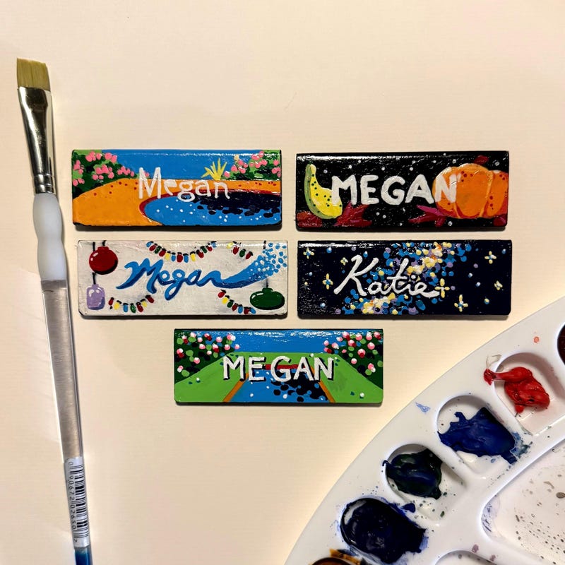 Hand Painted Tags - Etsy