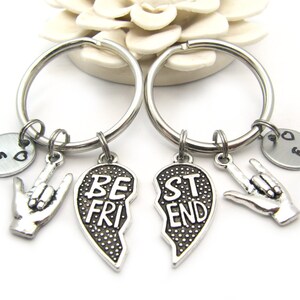 Set of 2 Friendship Keychains, Best Friend Keychain for 2, Best Friend ...