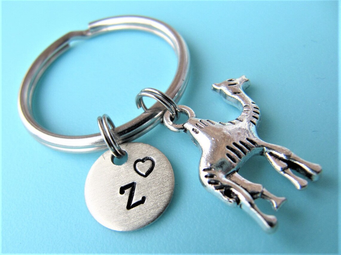 Camel Keychain Camel Charm Keychain Initial Keychain | Etsy