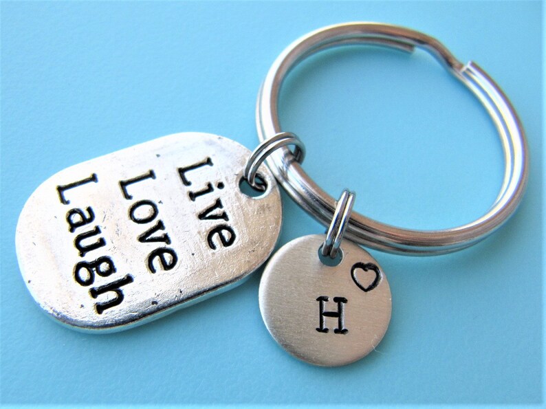 Live Love Life Keychain Live Love Life Charm Keychain - Etsy