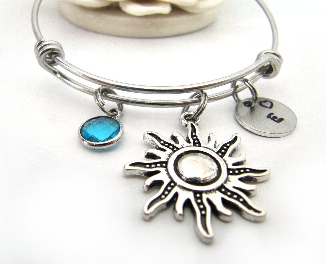 Personalized Sun Bracelet Sun Jewelry Sun Lover Gift Sun | Etsy