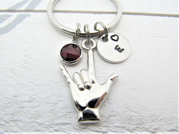 Sign Language ASL Keychain I Love You Sign Language ASL - Etsy