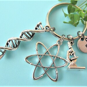 DNA Keychain, Microscope Keychain, Science Keychain, DNA Gifts ...