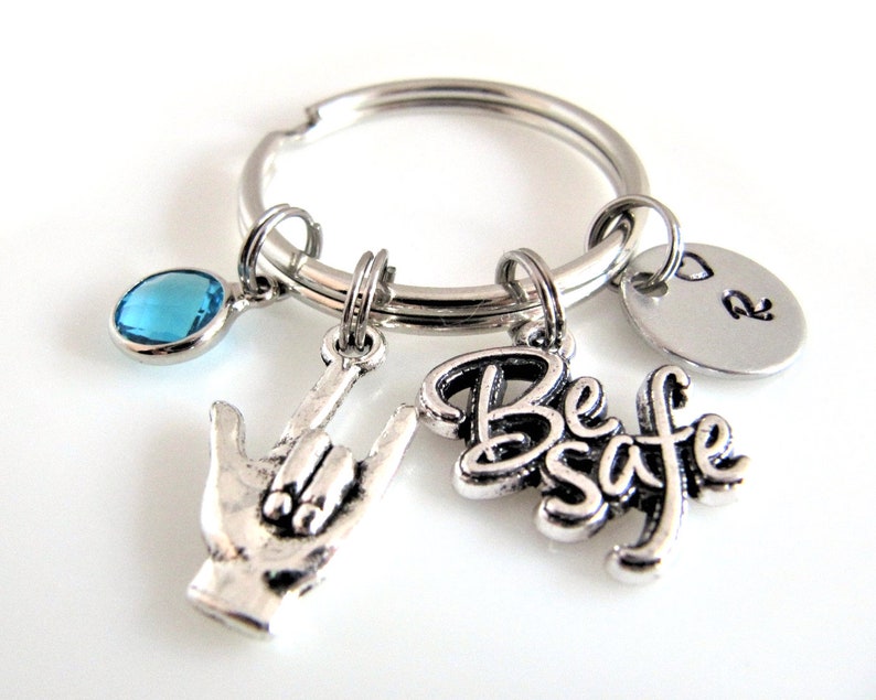 Be Safe I Love You Keychain Be Safe Key Ring Be Safe Gift | Etsy