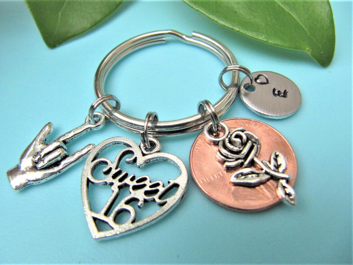 Personalized 16th Birthday Gift Sweet 16 Keychain Sweet 16 | Etsy