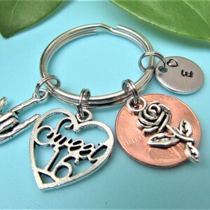 Personalized 16th Birthday Gift, Sweet 16 Keychain, Sweet 16 Gift, Cute ...