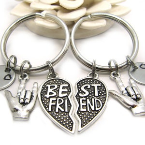 Set of 2 Friendship Keychains, Best Friend Keychain for 2, Best Friend ...