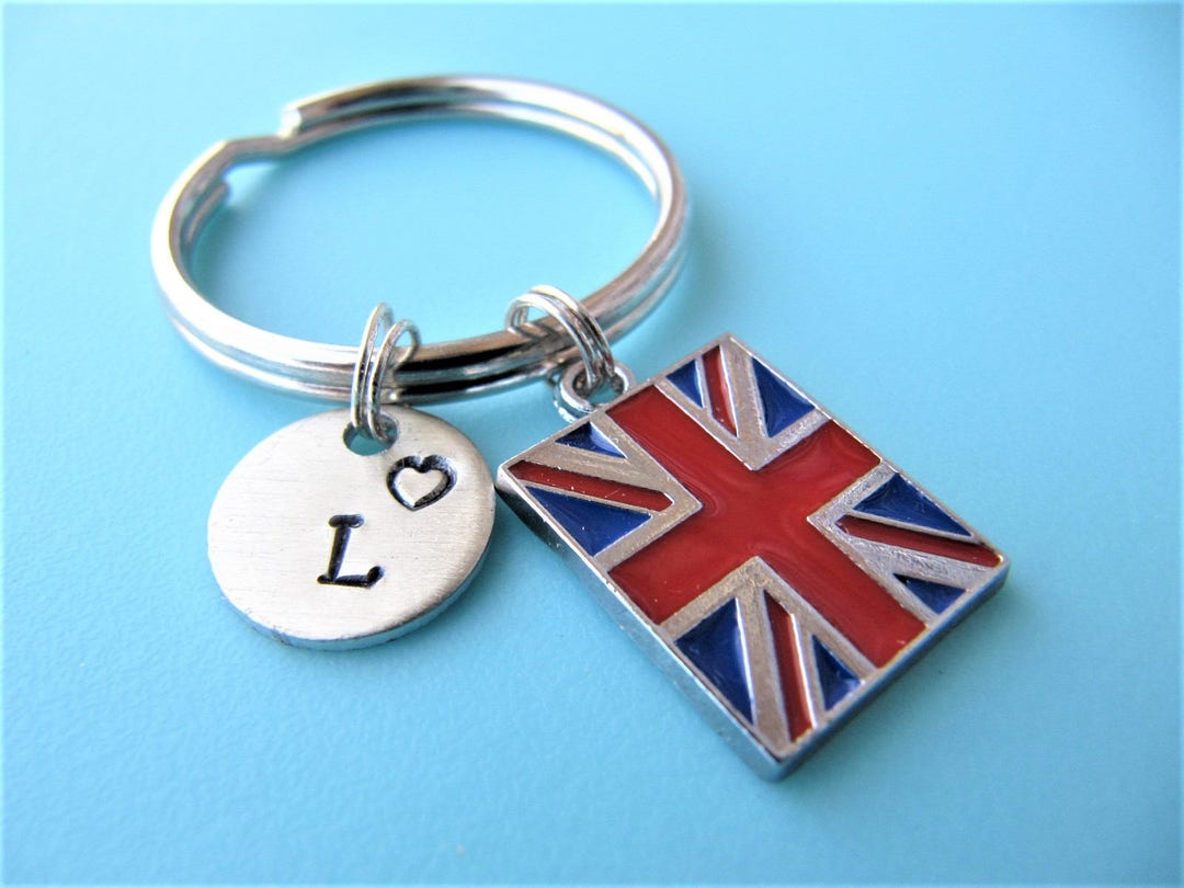 Great Britain Flag Keychain, Patriotic Keychain, British Flag Keychain ...