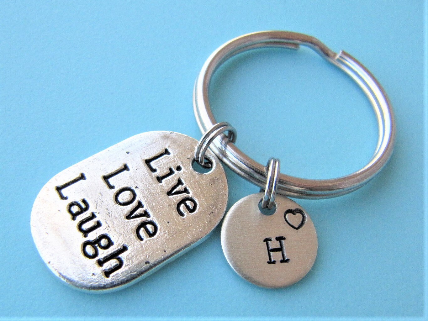 Live Love Life Keychain Live Love Life Charm Keychain - Etsy