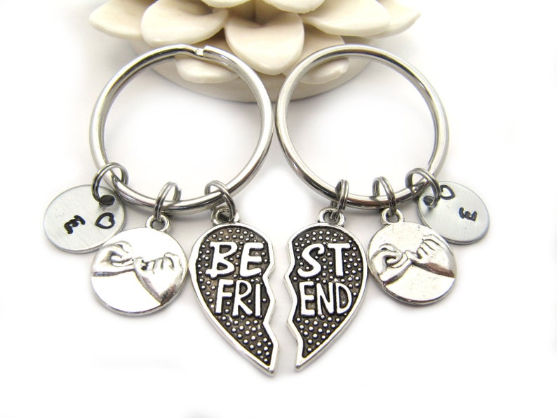 Set of 2 Pinky Promise Keychains Best Friend Keychain for 2 - Etsy