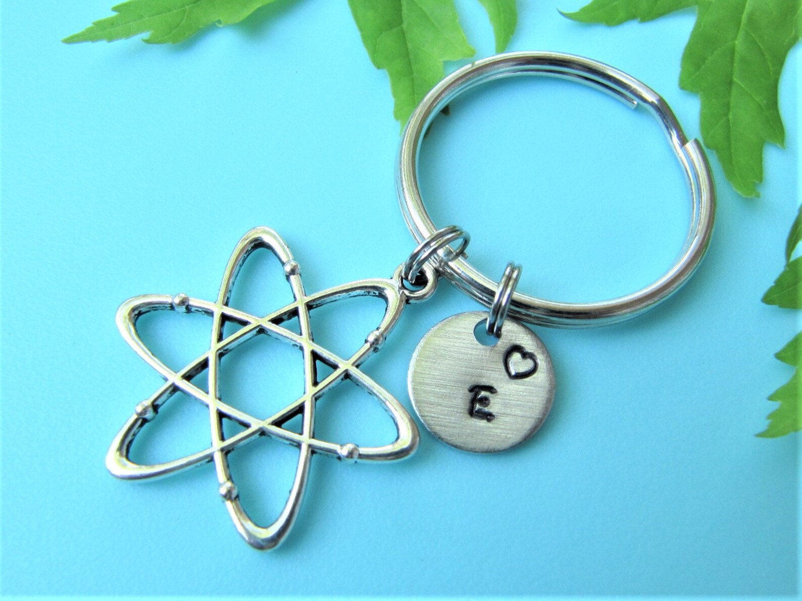 Atom Keychain Atom Keyring Science Keychain Atom Gifts - Etsy