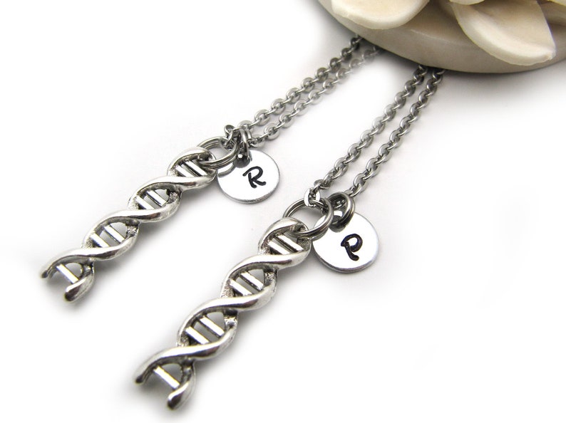 DNA Necklace Friendship Necklace Double Helix Necklace DNA - Etsy