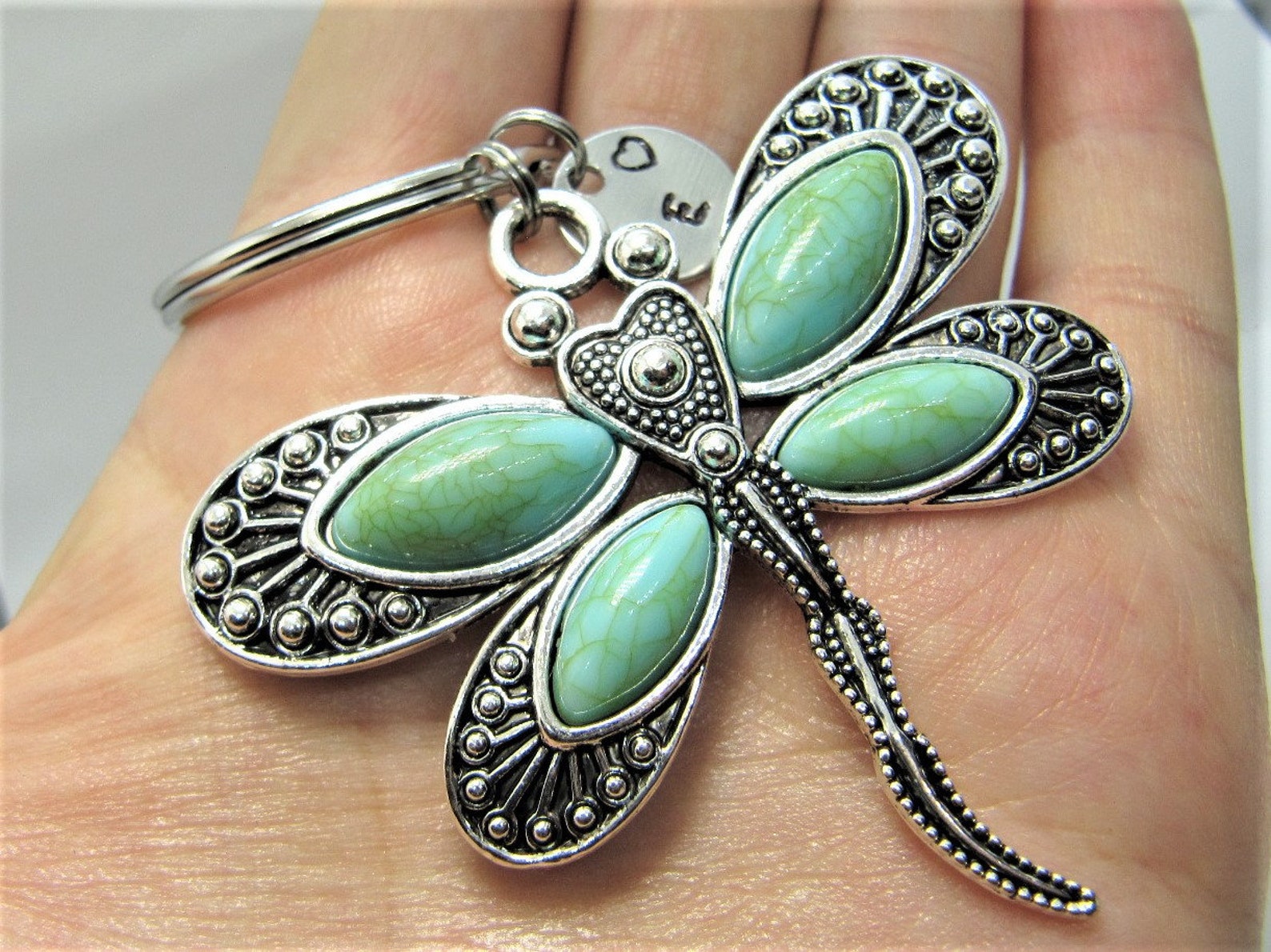 Large Dragonfly Keychain Dragonfly Charm Keychain Dragonfly | Etsy