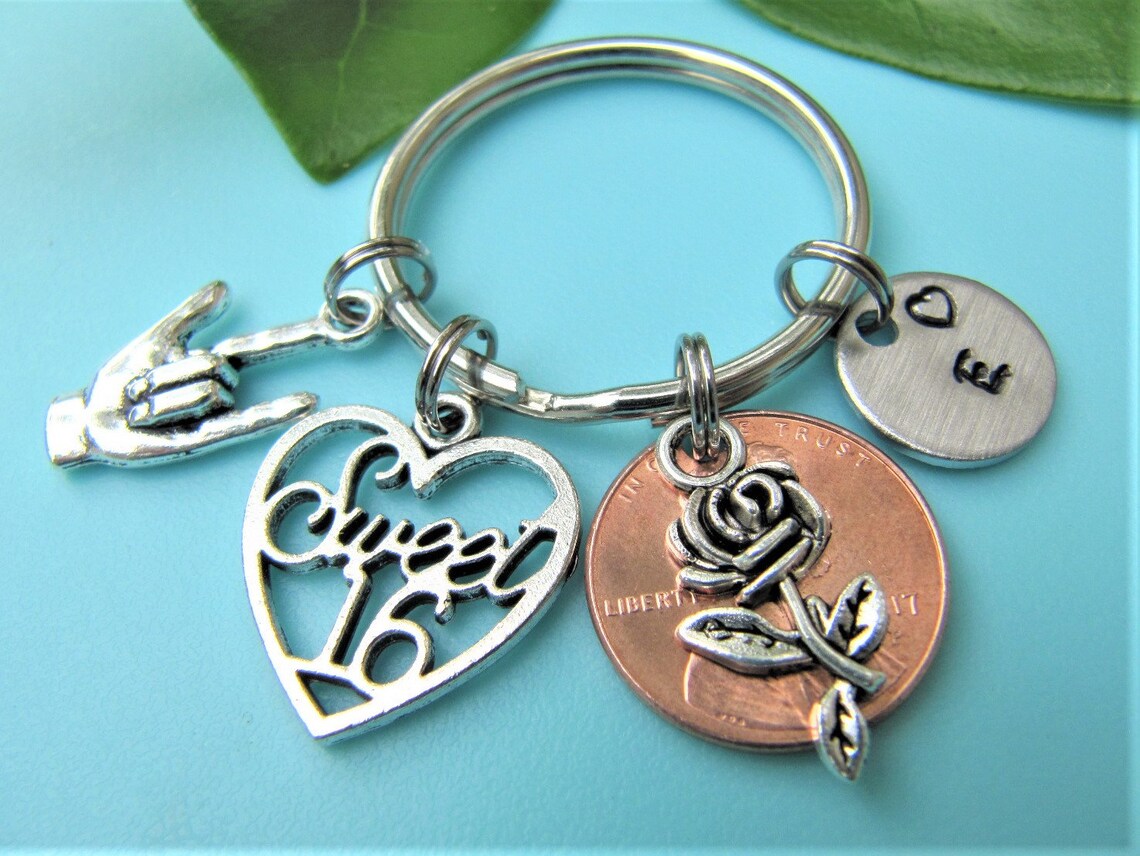 Personalized 16th Birthday Gift Sweet 16 Keychain Sweet 16 | Etsy