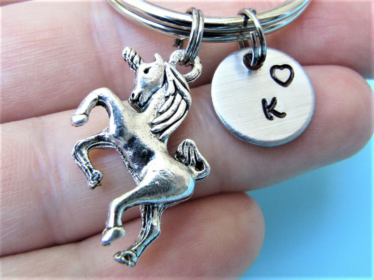 Personalized Unicorn Keychain Unicorn Keyring Unicorn | Etsy