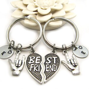 Set of 2 Friendship Keychains, Best Friend Keychain for 2, Best Friend ...
