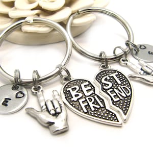 Set of 2 Friendship Keychains, Best Friend Keychain for 2, Best Friend ...