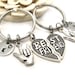 Set of 2 Friendship Keychains Best Friend Keychain for 2 - Etsy