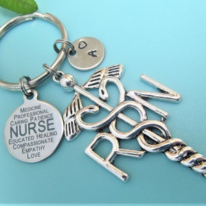 Personalized rn keychain Nurse Keychain RN keyring RN | Etsy