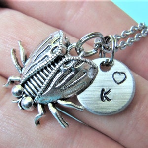 Fly Charm Necklace, Fly Insect Necklace, Fly Jewelry, Insect Jewelry ...