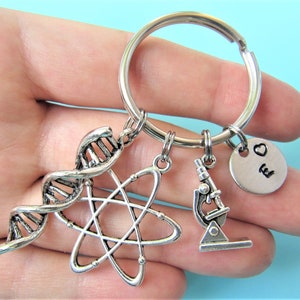 DNA Keychain, Microscope Keychain, Science Keychain, DNA Gifts ...