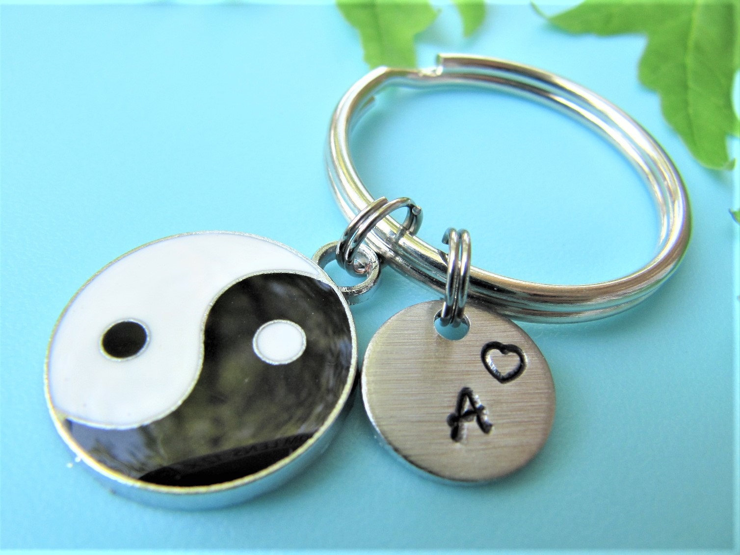 Personalized YinYang Keychain Yin Yang Keyring Yin and Yang | Etsy