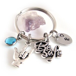 Be Safe I Love You Keychain, Be Safe Key Ring, Be Safe Gift, Cute ...