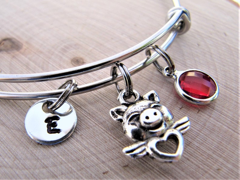Personalized Pig Charm Bracelet Pig Jewelry Pig Lover Gift - Etsy