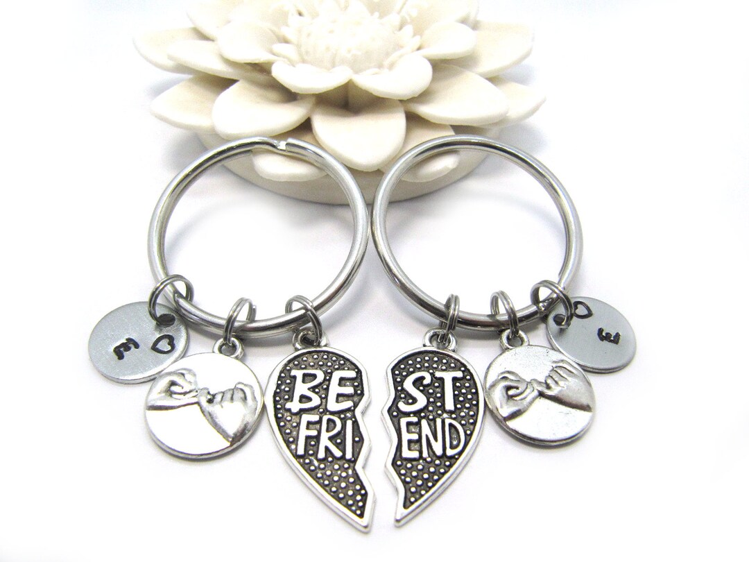 Set of 2 Pinky Promise Keychains, Best Friend Keychain for 2, 2 ...