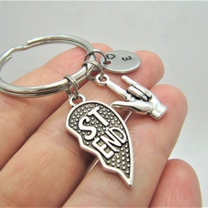 Set of 2 Friendship Keychains, Best Friend Keychain for 2, Best Friend ...