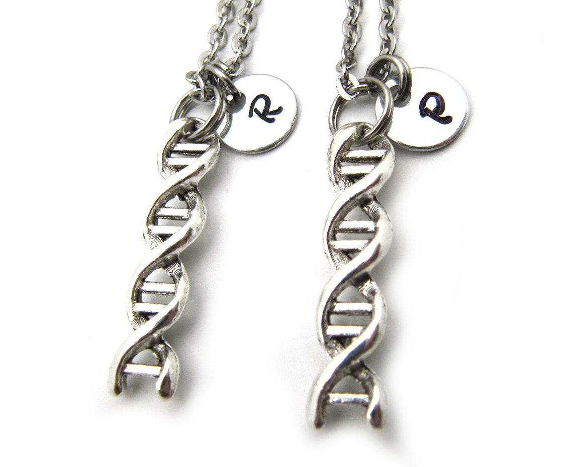 DNA Necklace Friendship Necklace Double Helix Necklace DNA | Etsy
