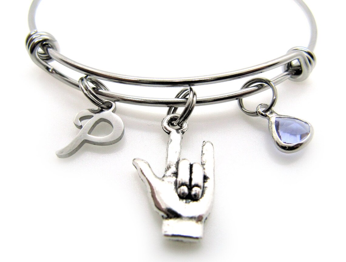 I Love You Sign Language Bracelet ASL Gifts ASL I Love You | Etsy