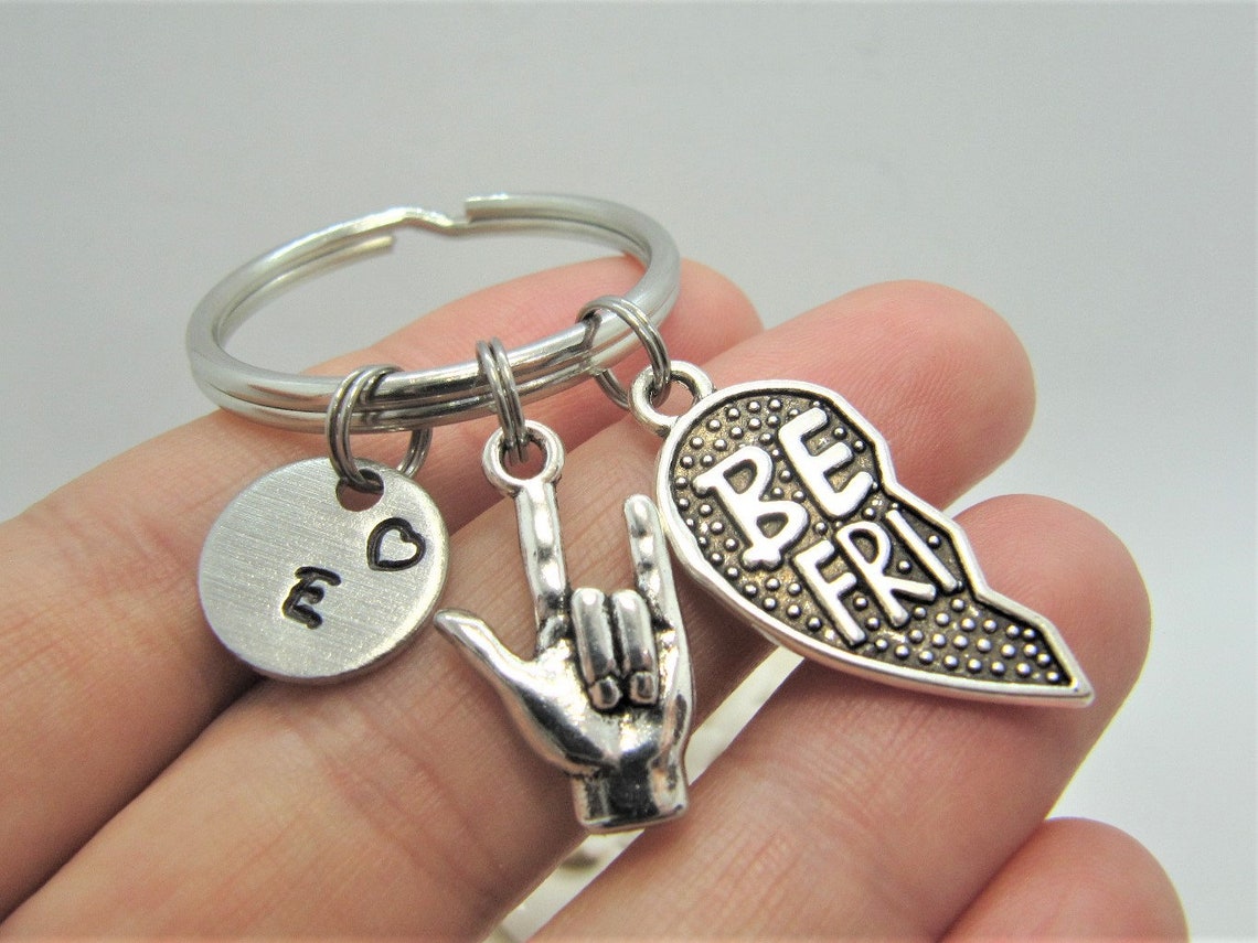 Set of 2 Friendship Keychains Best Friend Keychain for 2 | Etsy