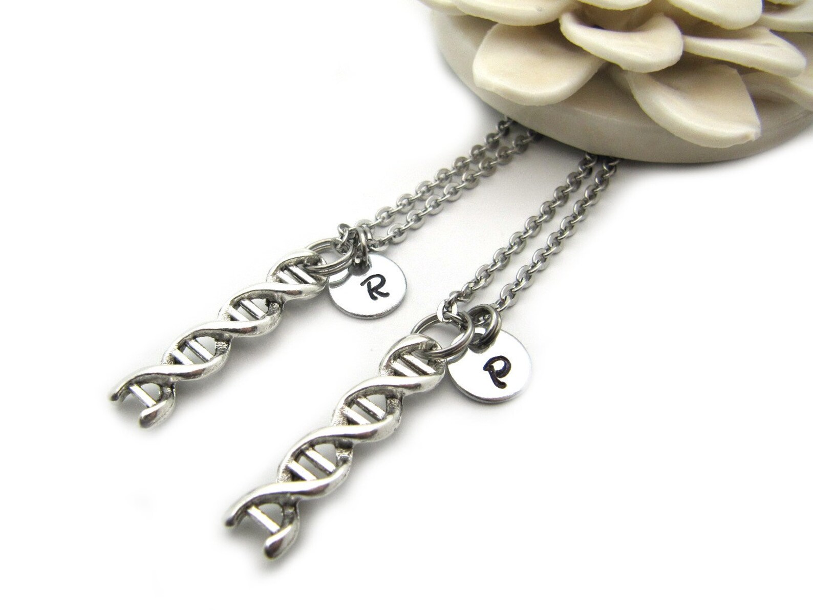 DNA Necklace Friendship Necklace Double Helix Necklace DNA - Etsy