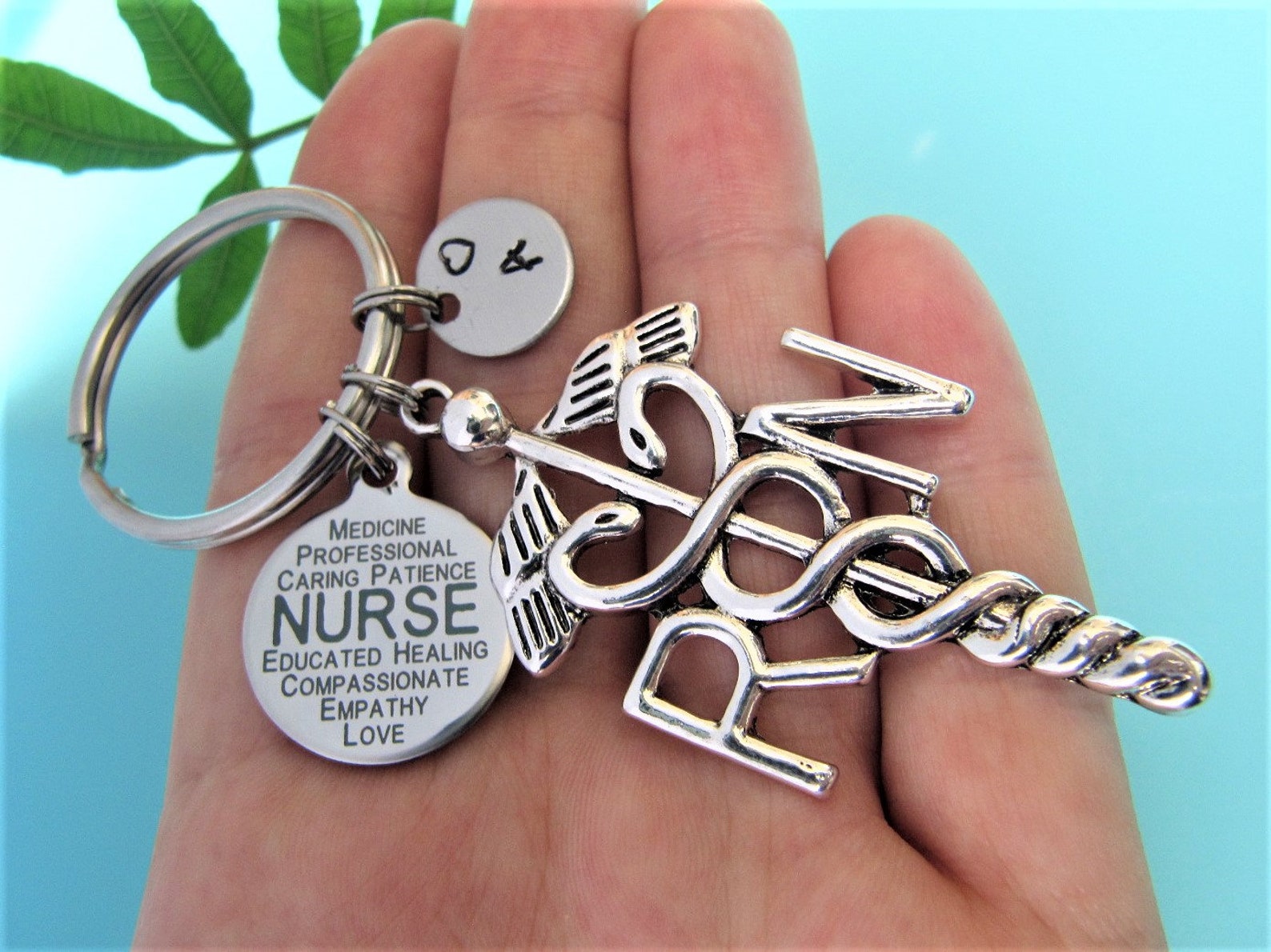 Personalized Rn Keychain Nurse Keychain RN Keyring RN - Etsy UK