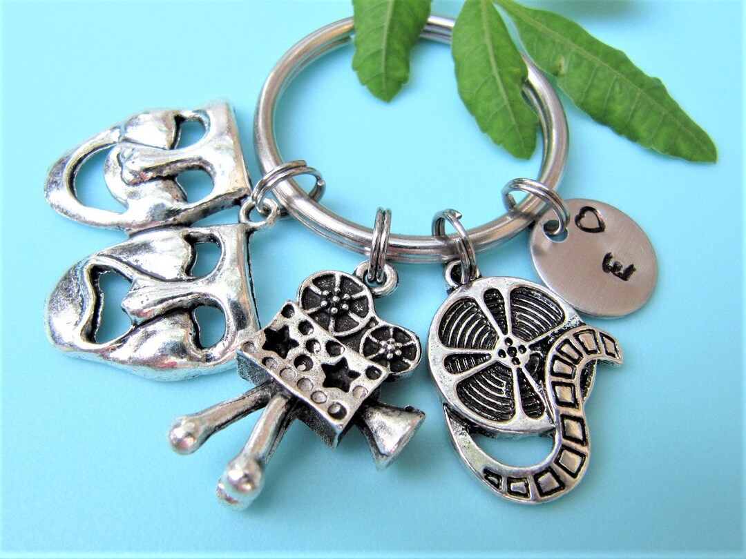 Movie Camera Keychain, Theater Mask Keychain, Theater Gifts, Cute ...