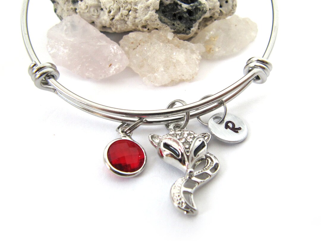 Silver Fox Charm Bracelet, Silver Fox Jewelry, Fox Lover Gift, Fox ...