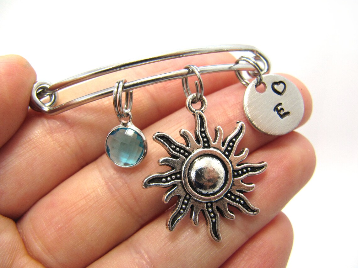 Personalized Sun Bracelet Sun Jewelry Sun Lover Gift Sun | Etsy