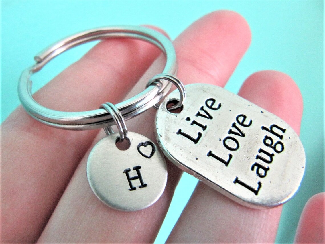 Live Love Life Keychain Live Love Life Charm Keychain - Etsy