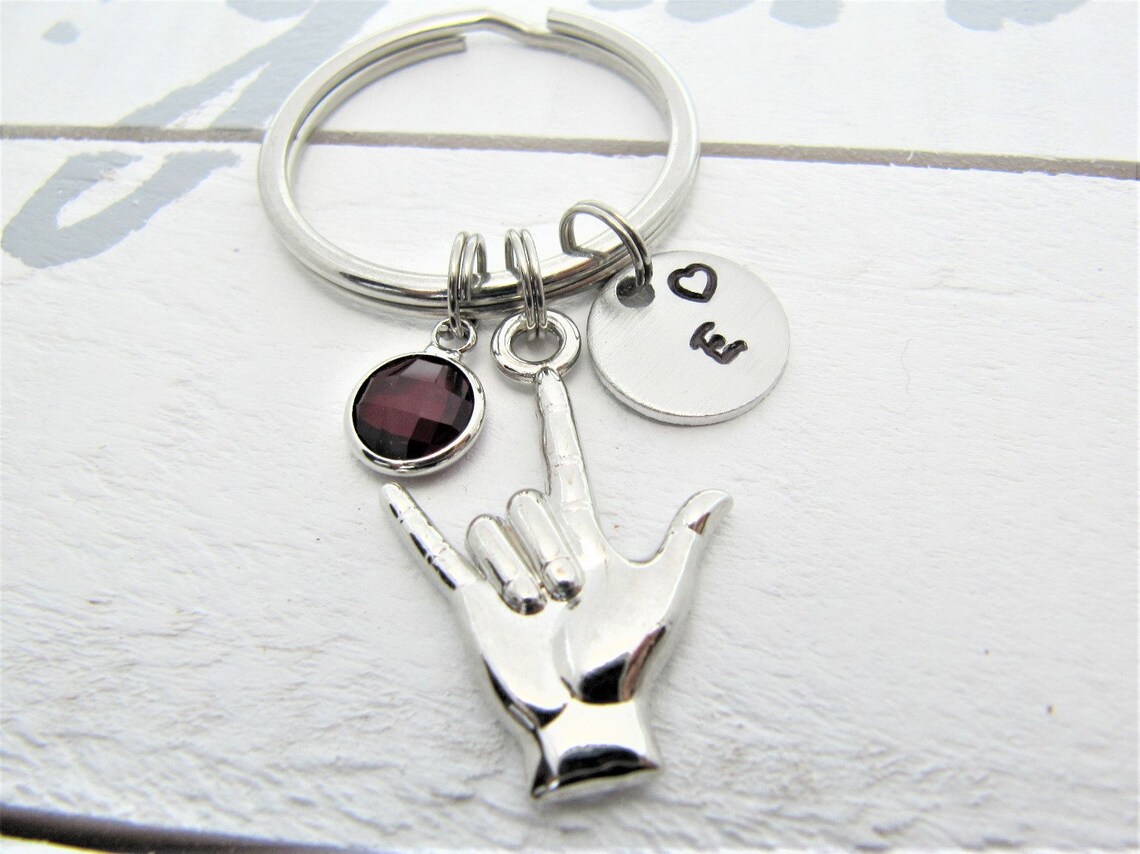 Sign Language ASL Keychain I Love You Sign Language ASL - Etsy