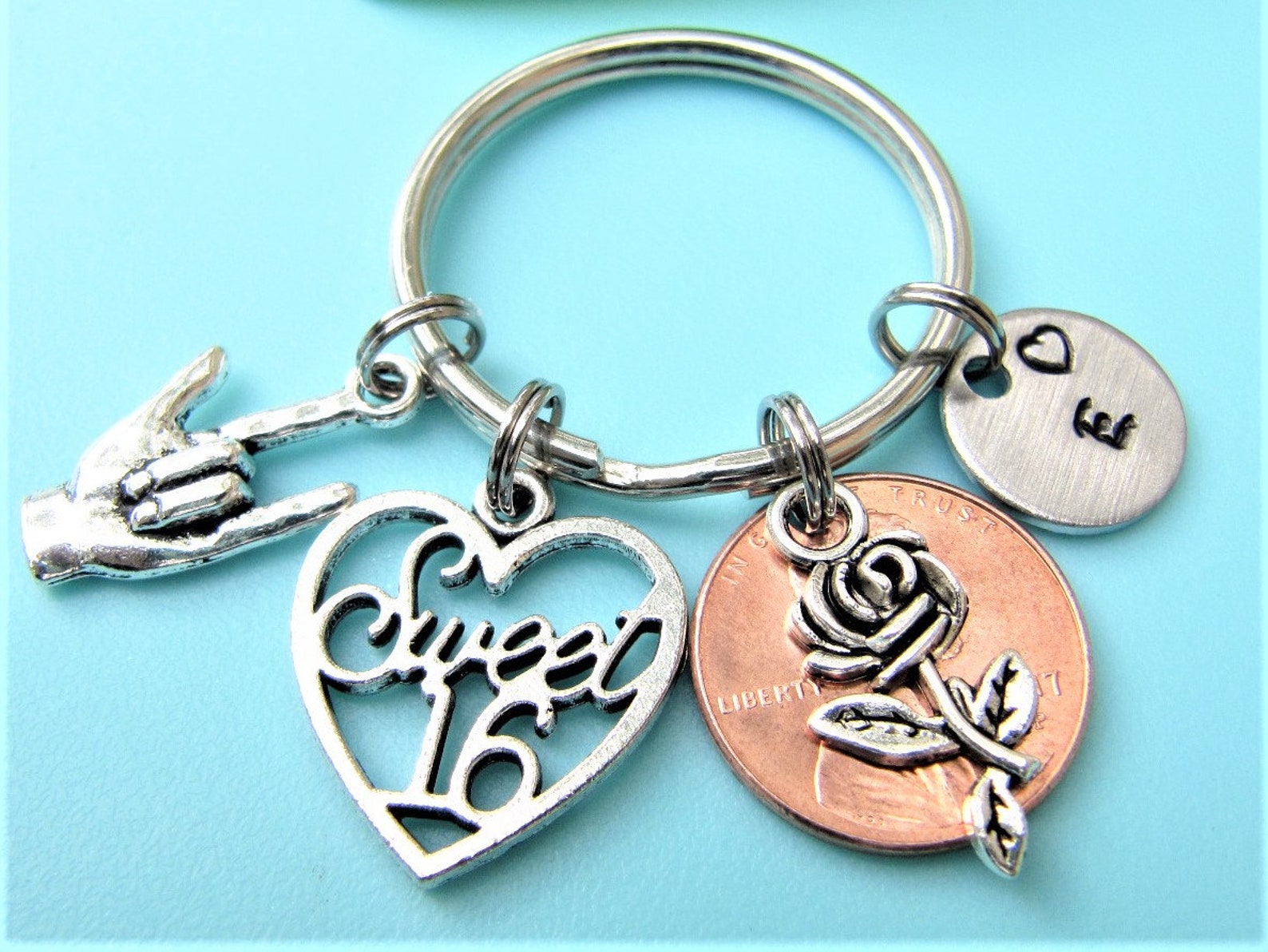 Personalized 16th Birthday Gift Sweet 16 Keychain Sweet 16 - Etsy