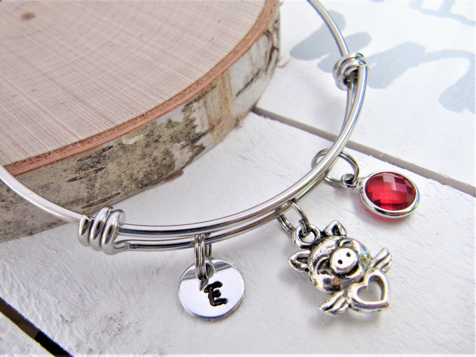 Personalized Pig Charm Bracelet Pig Jewelry Pig Lover Gift - Etsy