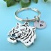 Personalized Tiger Keychain, Tiger Keyring, Animal Keychain, Tiger ...