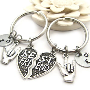 Set of 2 Friendship Keychains, Best Friend Keychain for 2, Best Friend ...