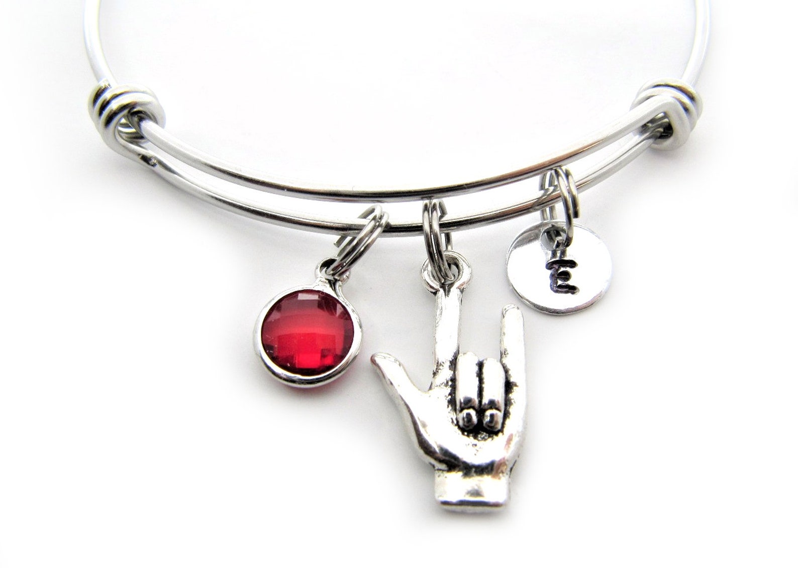 Personalized ASL Bracelet I Love You Sign Language Bracelet - Etsy UK